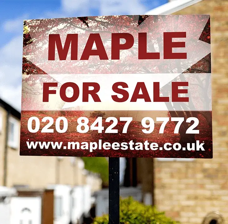 8ft Wood Posts - Printed Estate Agent Boards